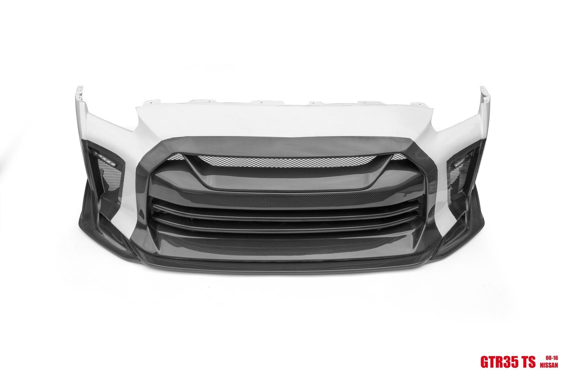 TS Style Front Bumper & Front Lip for Nissan GTR GT-R R35 2008-2022 Ca ...